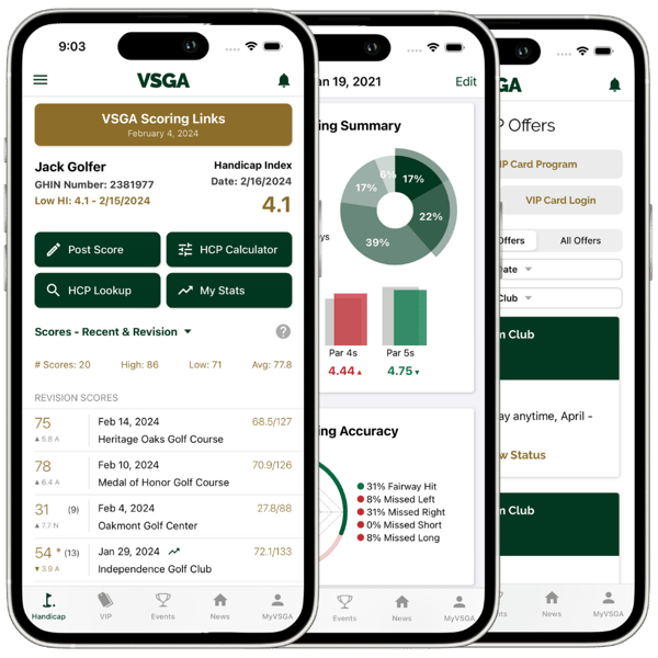 MyVSGA and GHIN Mobile apps are available to all VSGA members