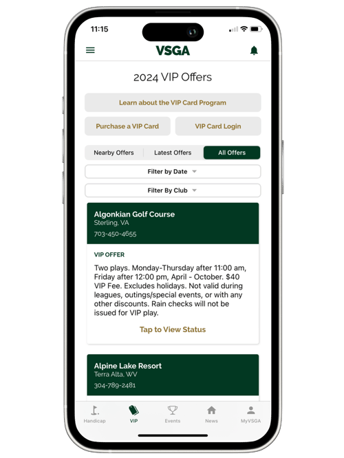 VIP Card Digital Redemption Instructions