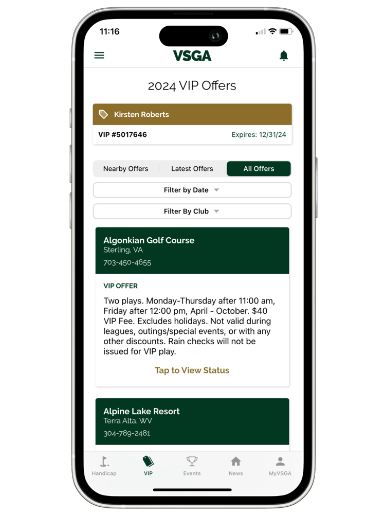 VIP Card Digital Redemption Instructions